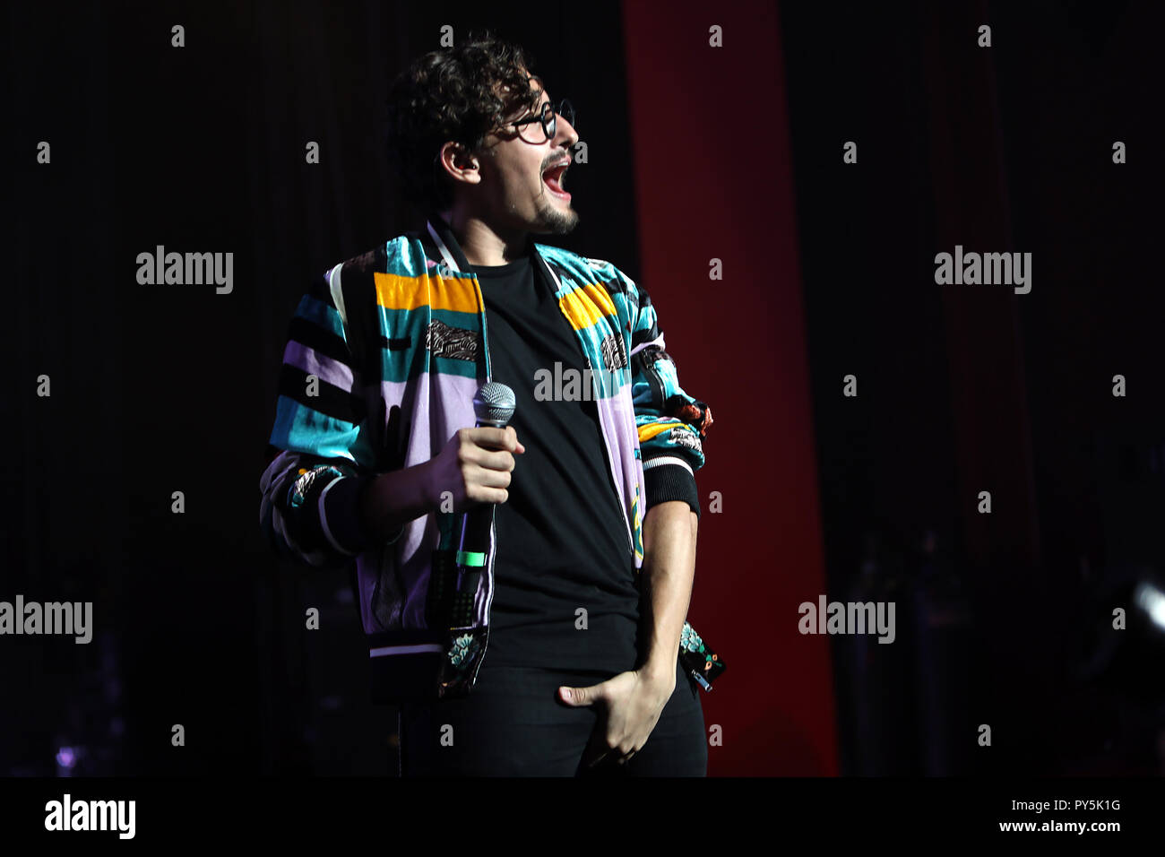 MIAMI, FL - OCTOBER 24: Mau y Ricky performs at the Karol G and Reykon ...