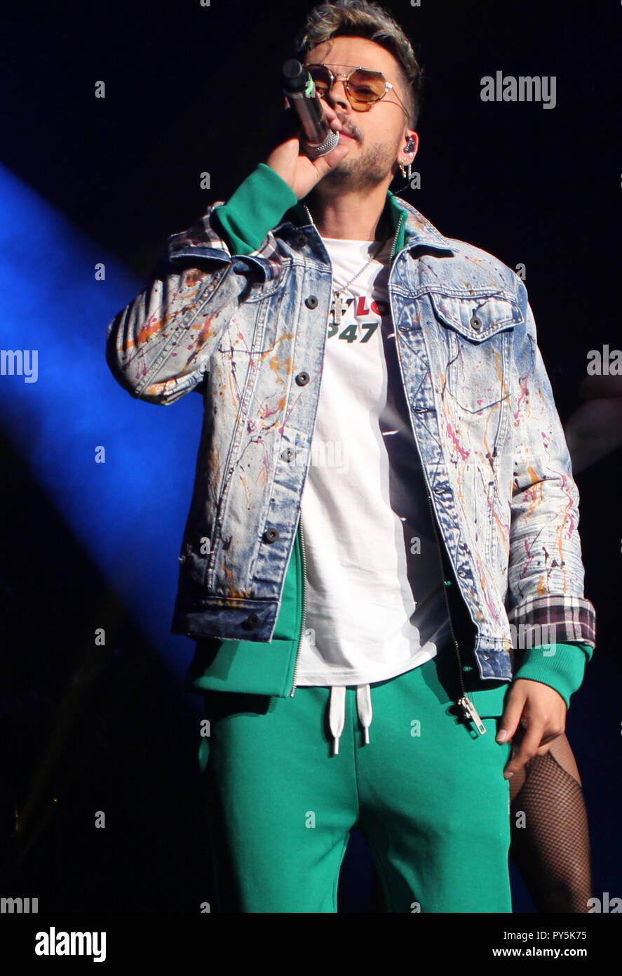 MIAMI, FL - OCTOBER 24: Reykon performs at the Karol G and Reykon ...