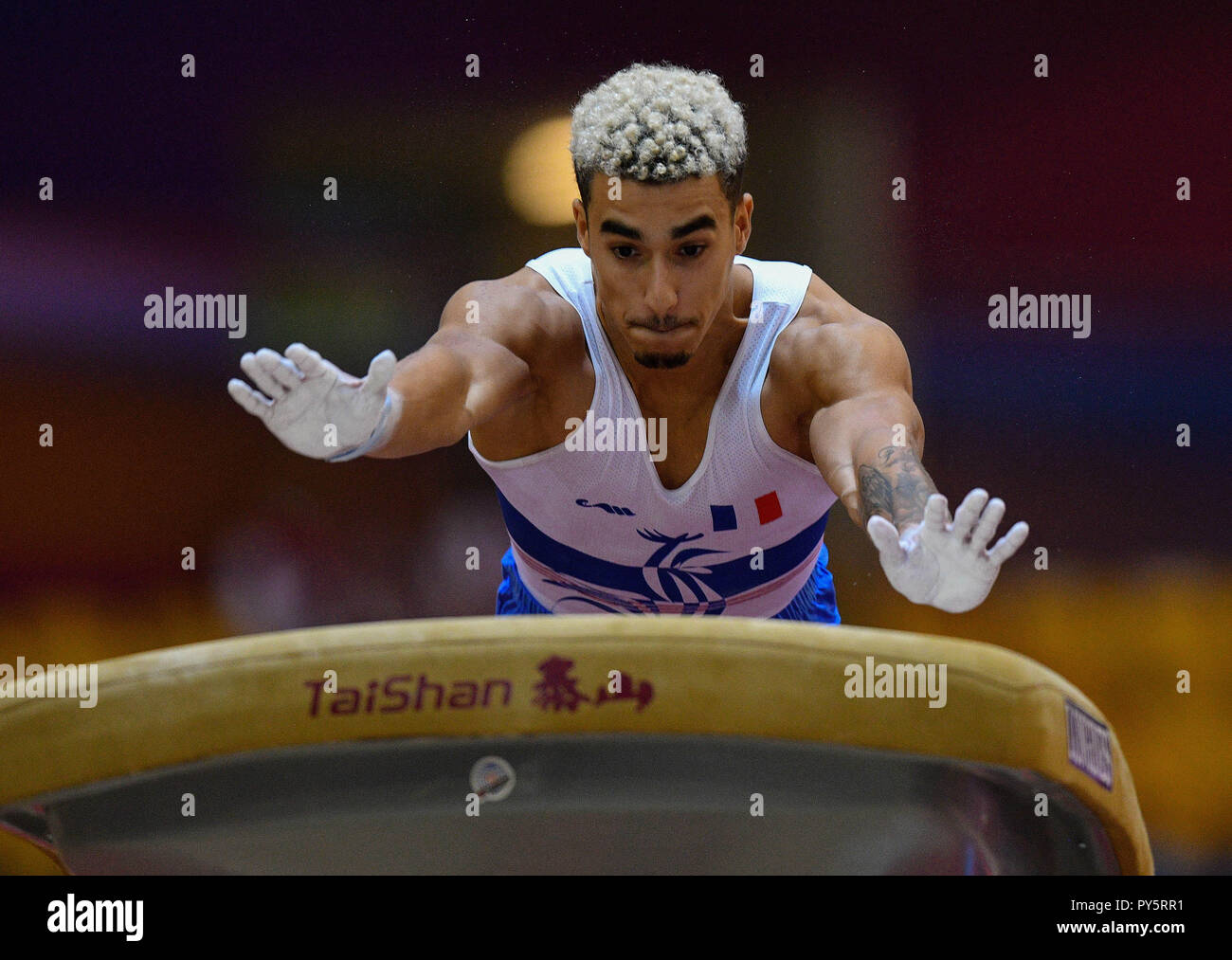 Doha, Qatar. 25th Oct, 2018. Loris Frasca of France performs on the ...