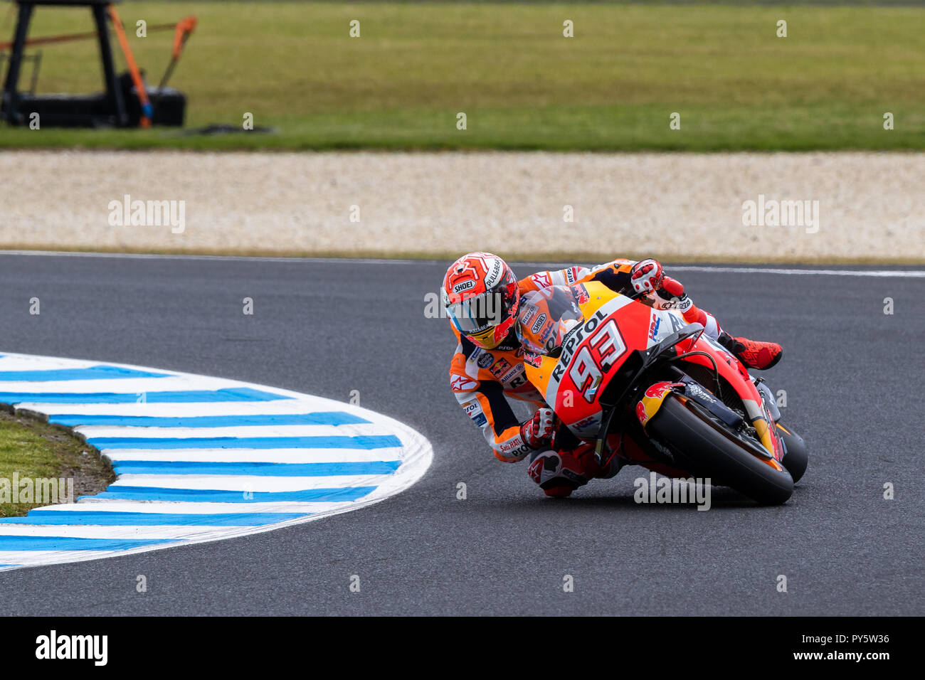 Melbourne, Australia. 26th October, 2018. Marc Marquez (ESP) riding the ...