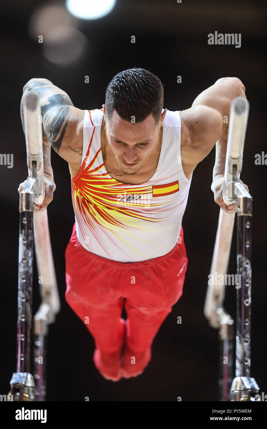 Doha, Qatar. 25th Oct, 2018. NESTOR ABAD from Spain competes on the ...