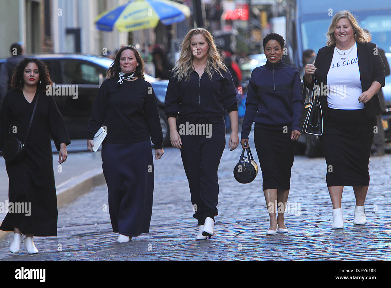 New York, NY, USA. 25th Oct, 2018. Amy Schumer and Leesa Evans seen ...