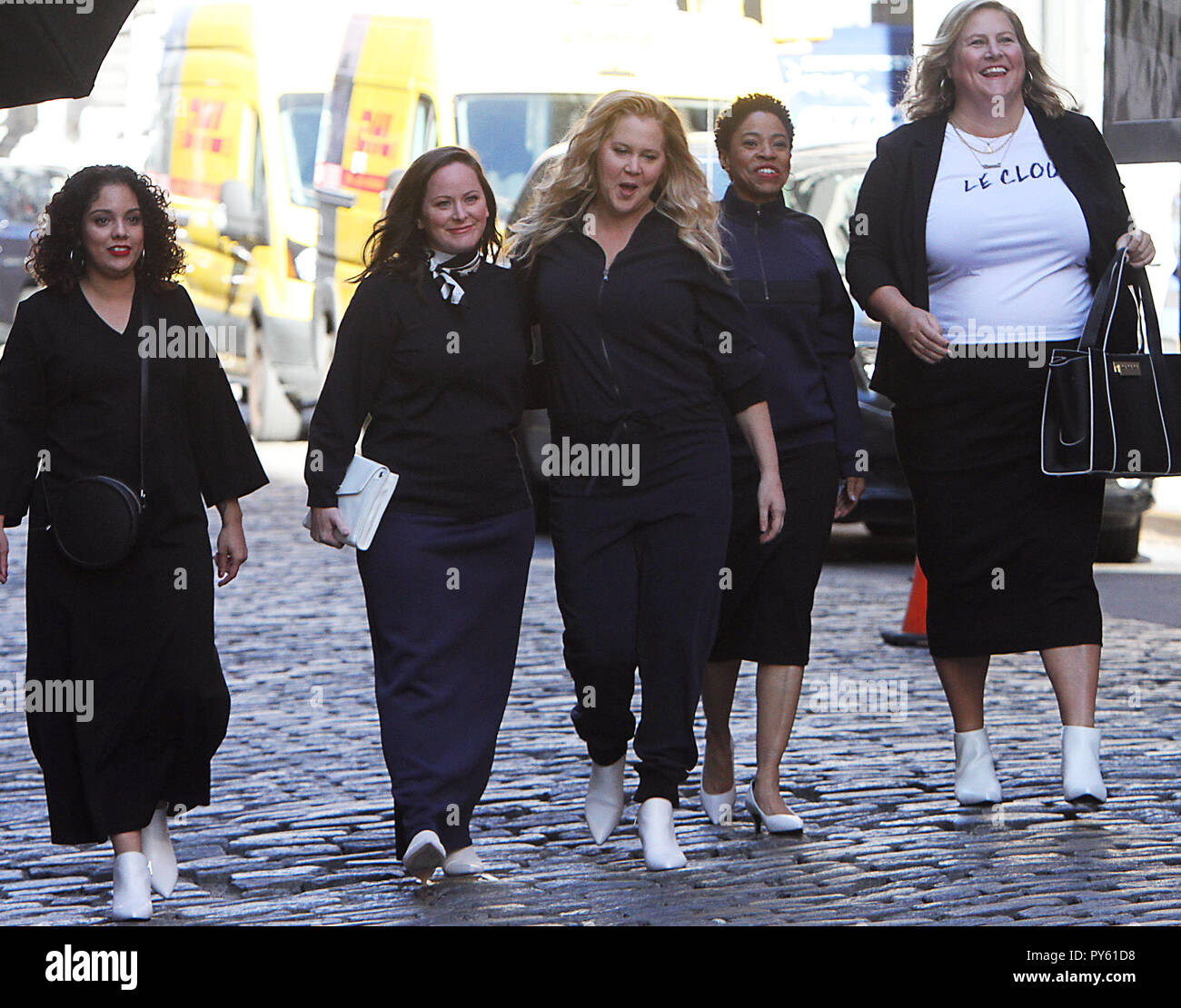 New York, NY, USA. 25th Oct, 2018. Amy Schumer and Leesa Evans seen ...