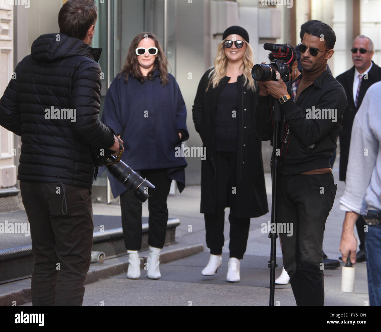New York, NY, USA. 25th Oct, 2018. Amy Schumer and Leesa Evans seen ...