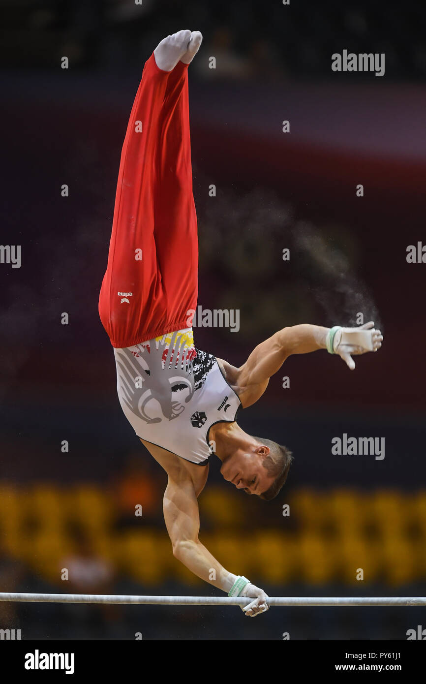 Doha, Qatar. 26th Oct, 2018. LUKAS DAUSER from Germany competes on the ...