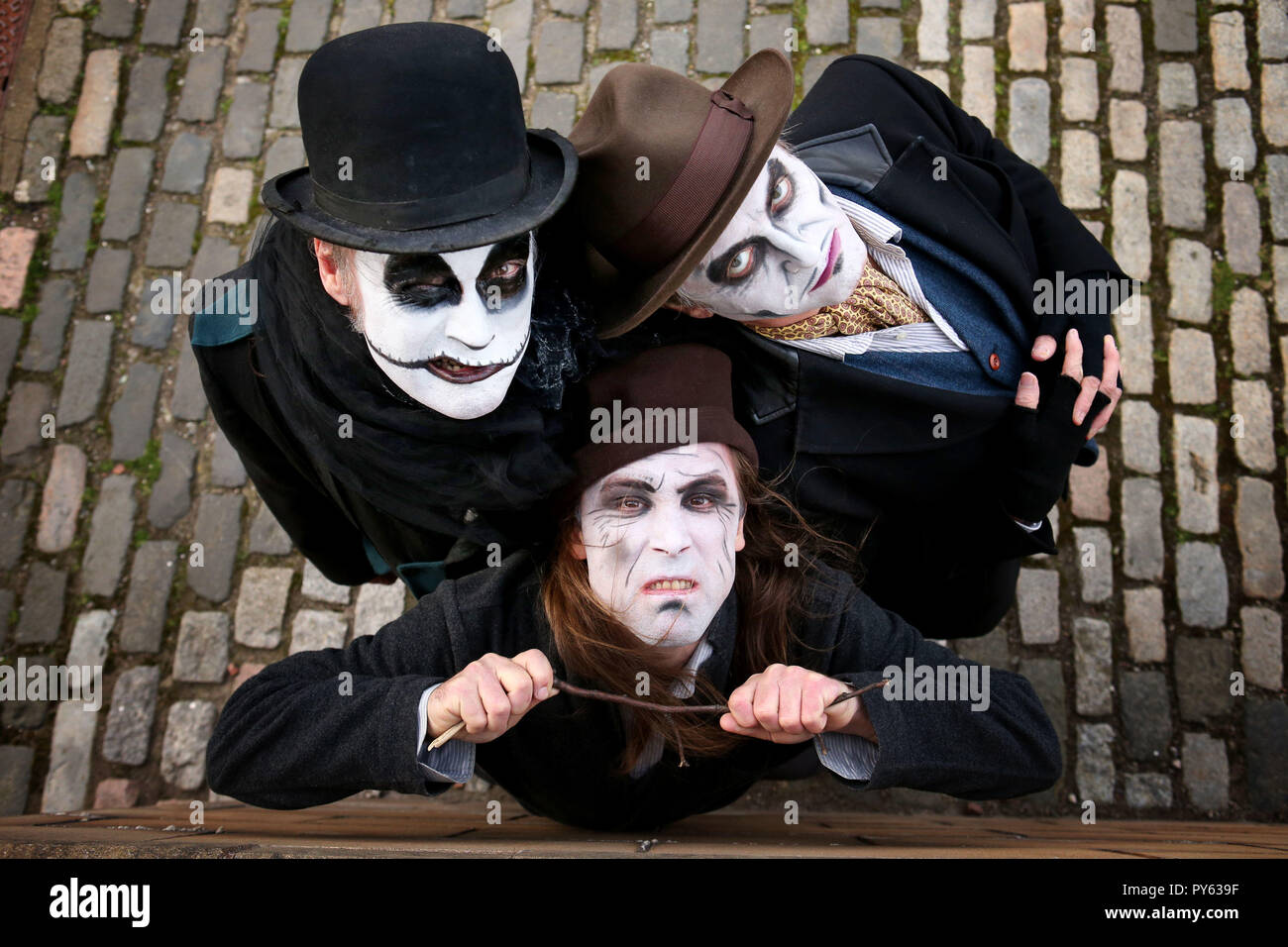 Cabaret artists the tiger lillies left to right adrian stout hi-res ...