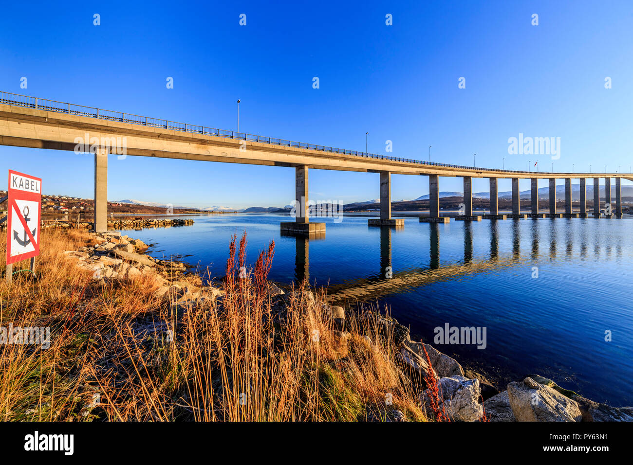 Tromso cantilever bridge hi-res stock photography and images - Alamy