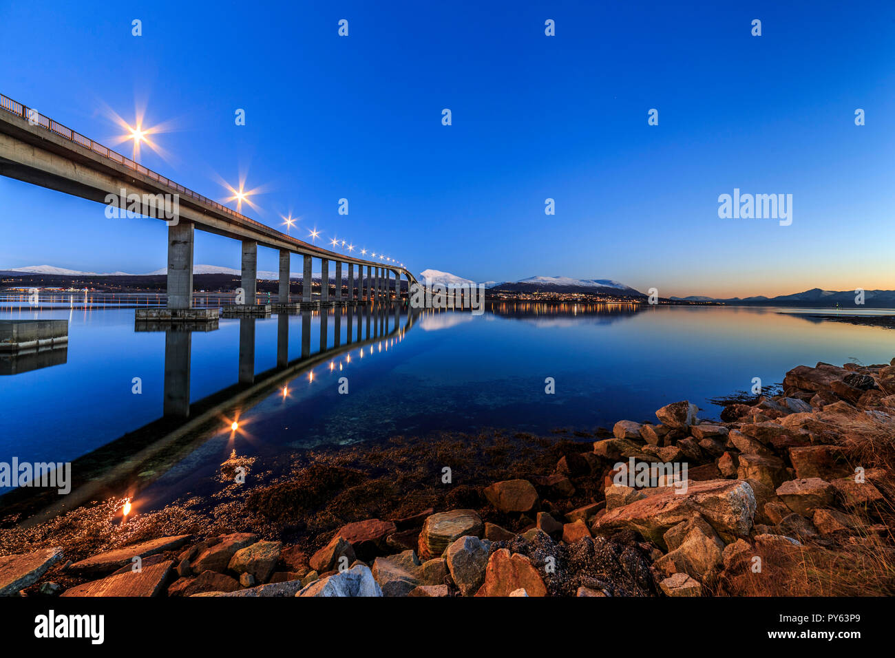 Tromso cantilever bridge hi-res stock photography and images - Alamy