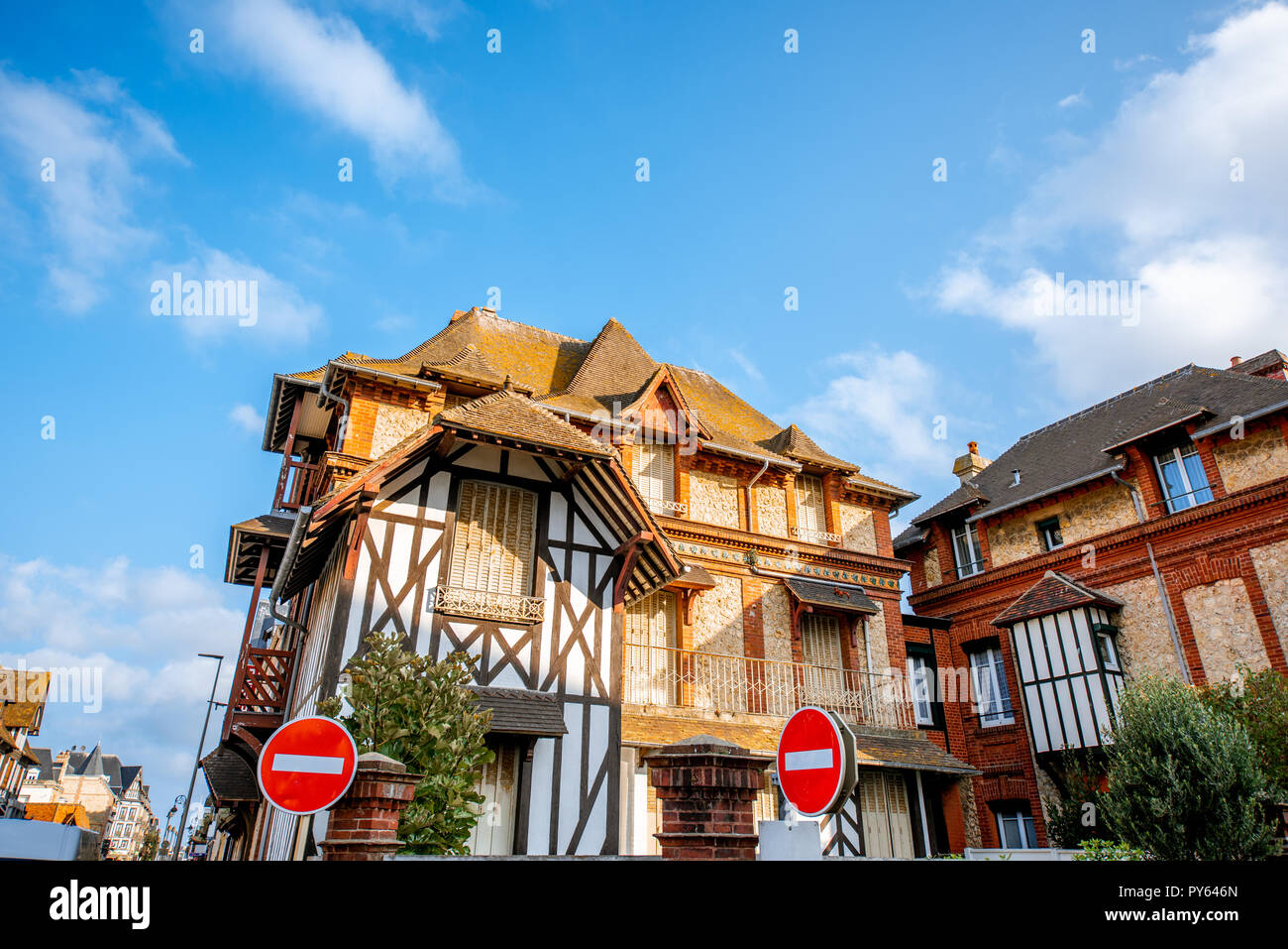 Old buildings in Deauville, famous french resort in Normandy Stock ...