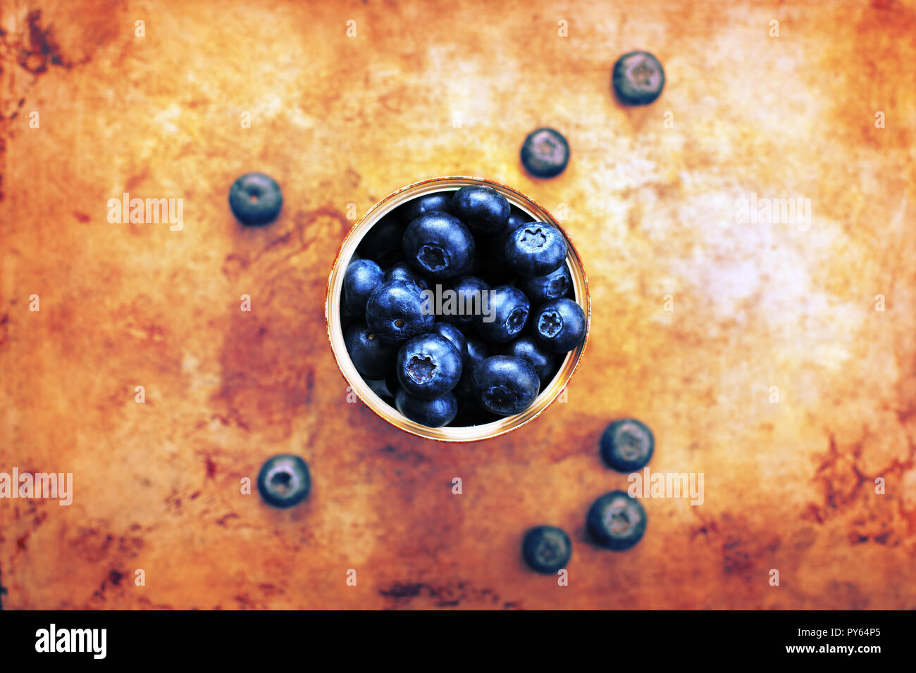 Creative blueberries on rustic hi-res stock photography and images - Alamy