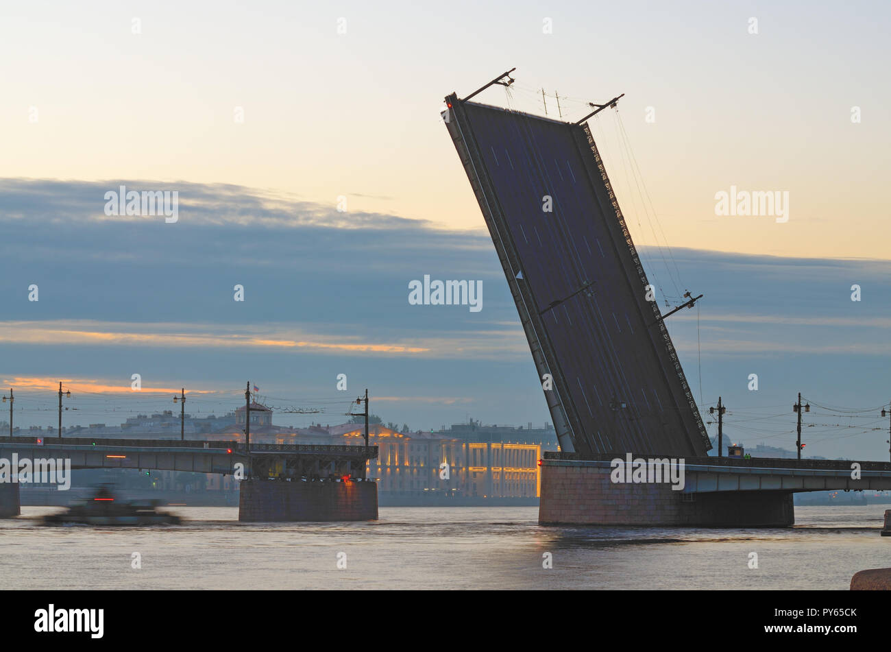In summer, during navigation ,the city's open bridges for the passage ...
