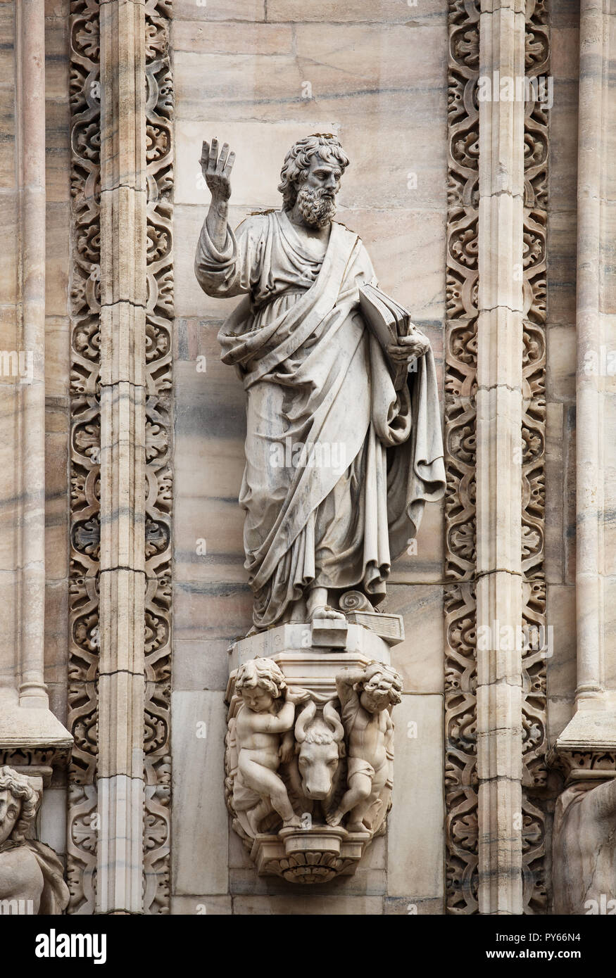 Cathedral church of Milan.Beautiful Italian temple dedicated to St Mary ...