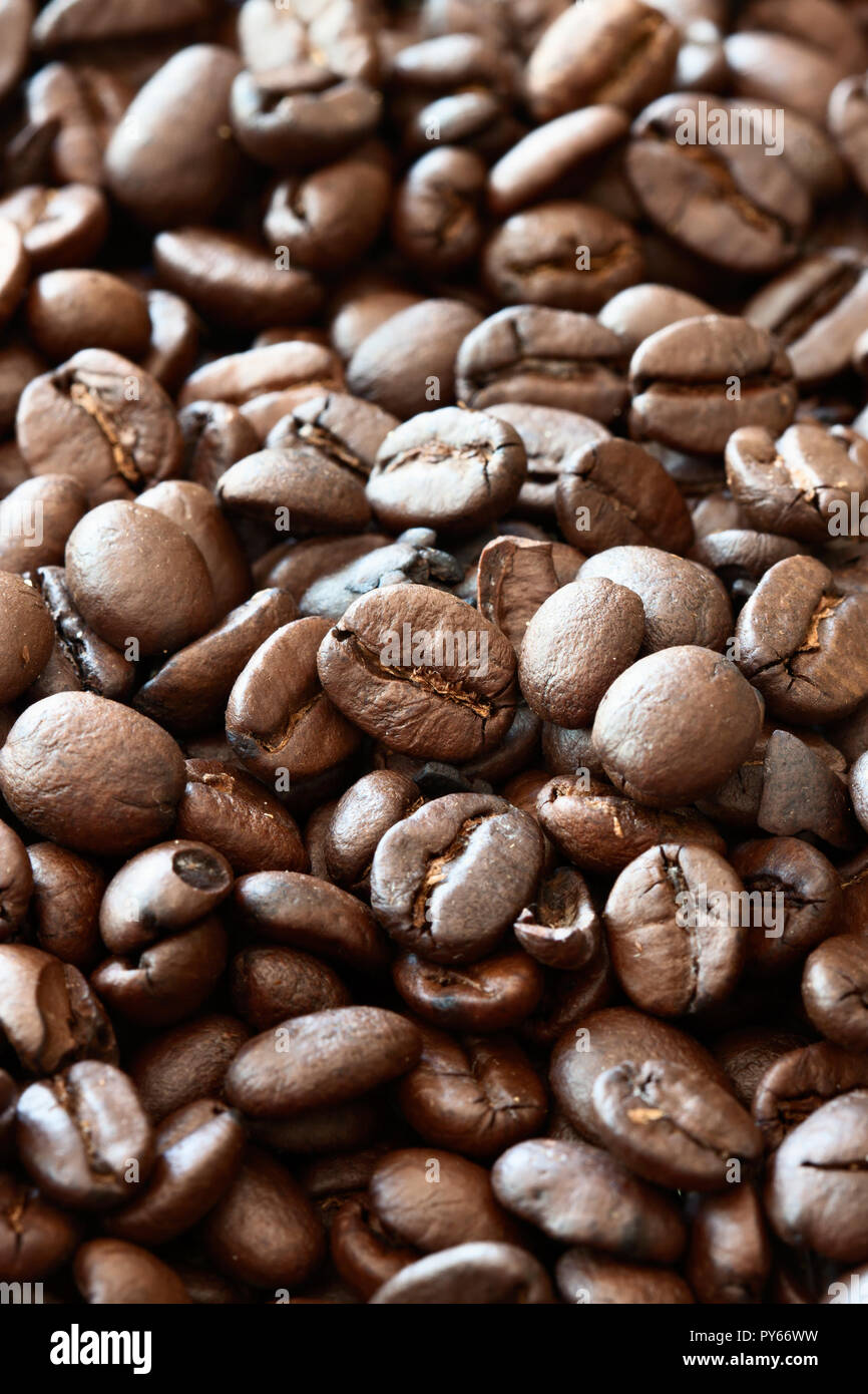 Coffee Beans closeup for detail and impact Stock Photo - Alamy
