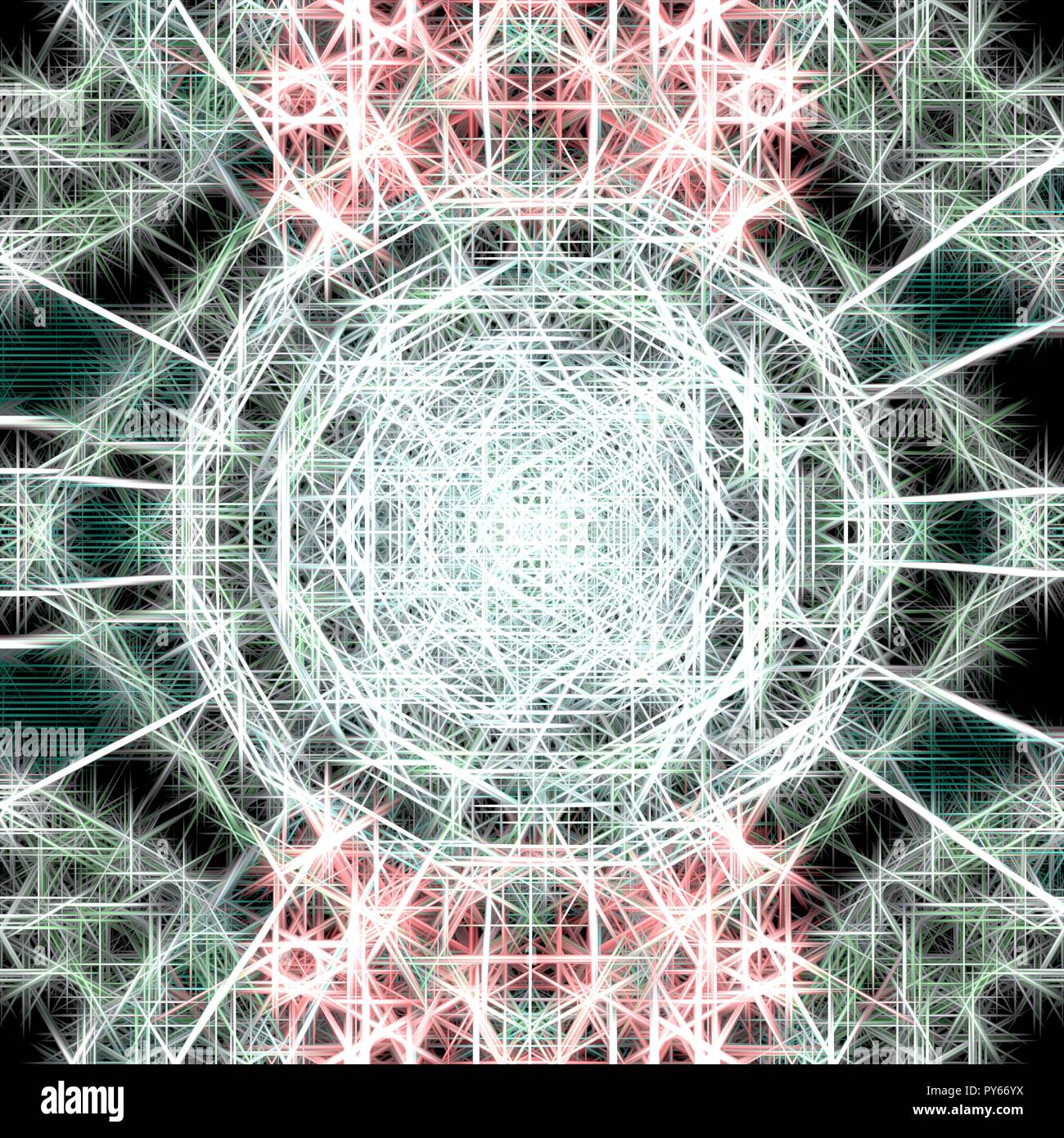 A colorful and vivid image with abstract Sacred Geometry. A psychedelic ...