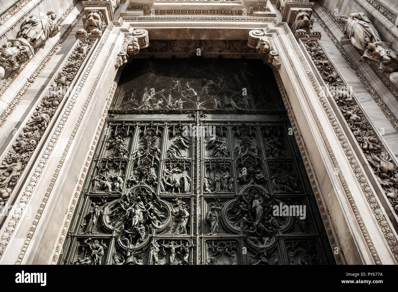 Cathedral church of Milan.Beautiful Italian temple dedicated to St Mary ...