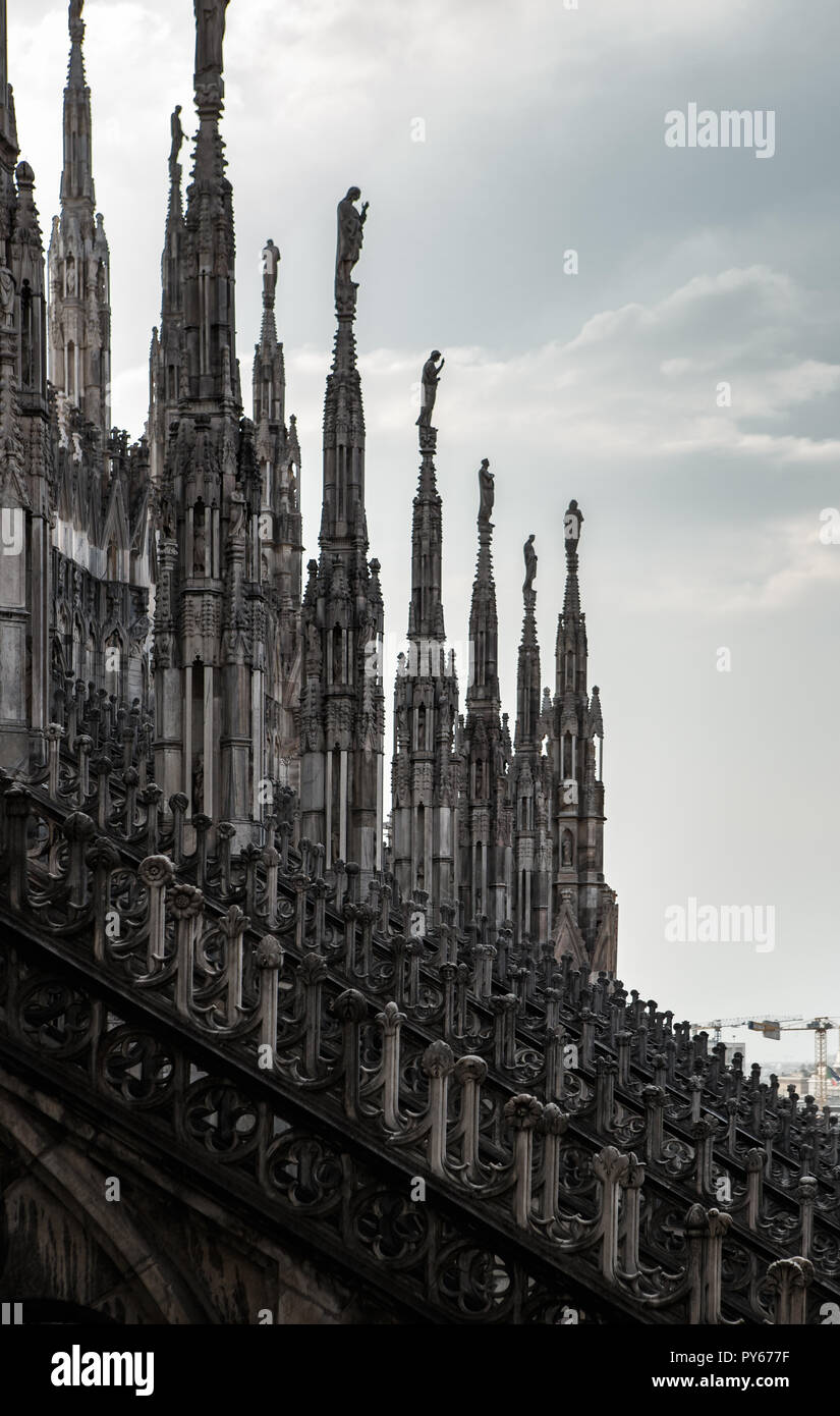 Cathedral church of Milan.Beautiful Italian temple dedicated to St Mary ...