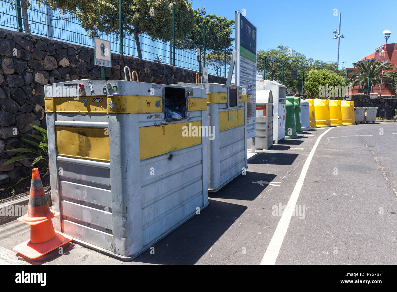 municipal mixed solid waste containers Stock Photo - Alamy
