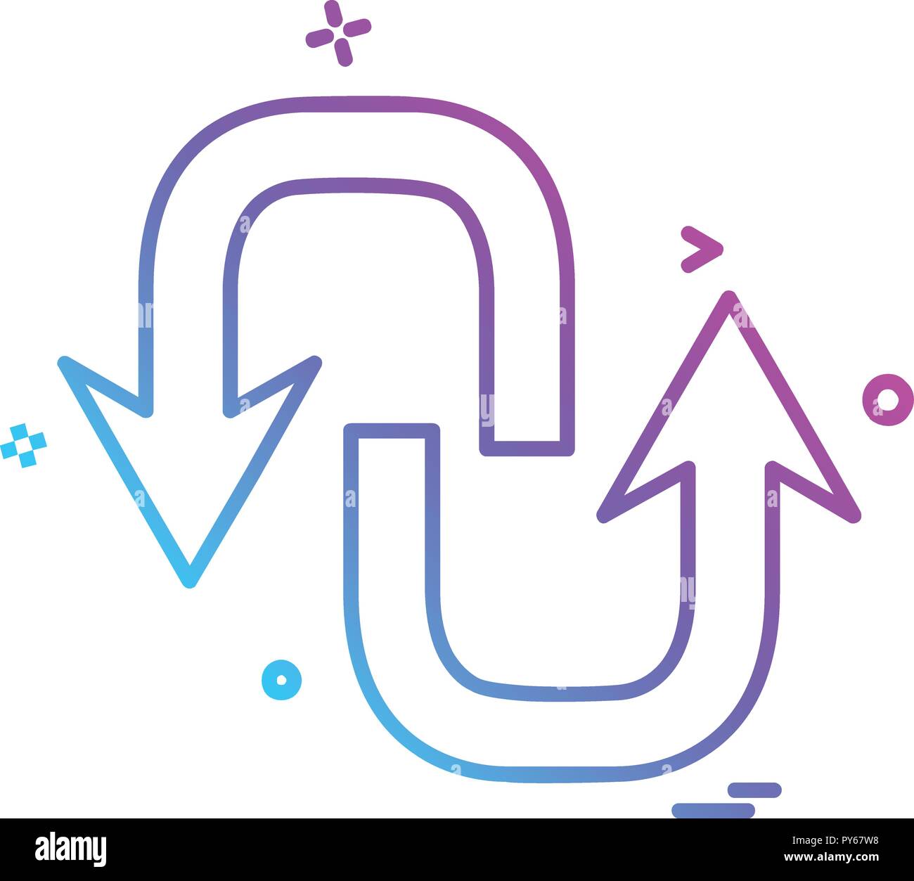 Arrows icon design vector Stock Vector Image & Art - Alamy