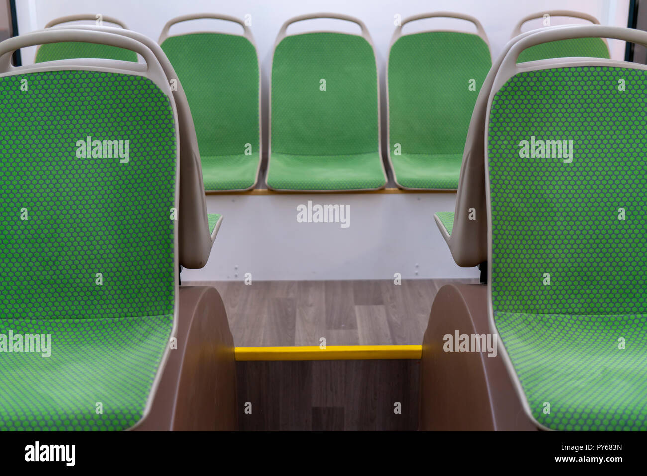 Salon modern bus. Seats for passengers Stock Photo - Alamy