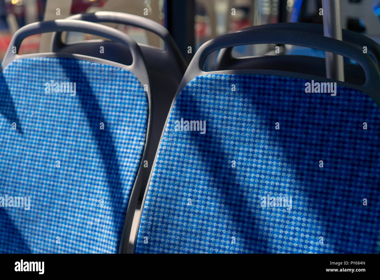 Salon modern bus. Seats for passengers Stock Photo - Alamy
