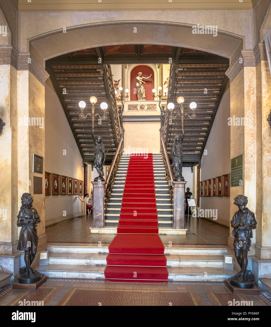 Catete Palace main Staircase, the former presidential palace now houses ...