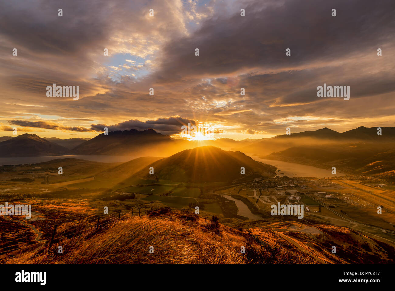 Windy point sunset Stock Photo - Alamy