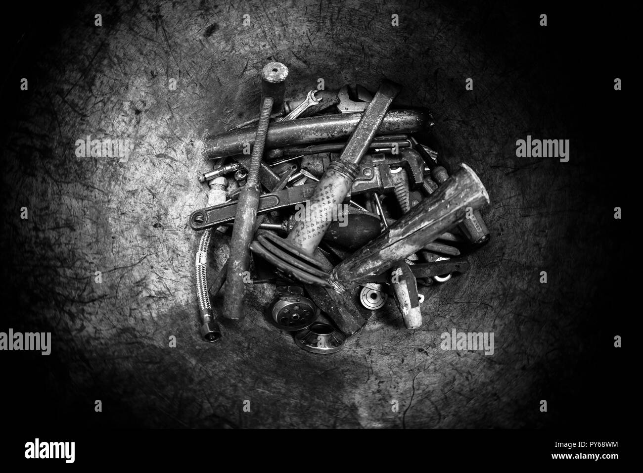 Mixed municipal waste Black and White Stock Photos & Images - Alamy