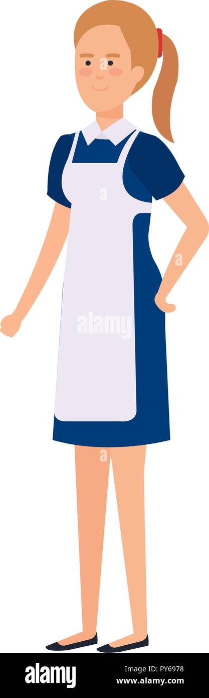 female service employee character vector illustration design Stock ...