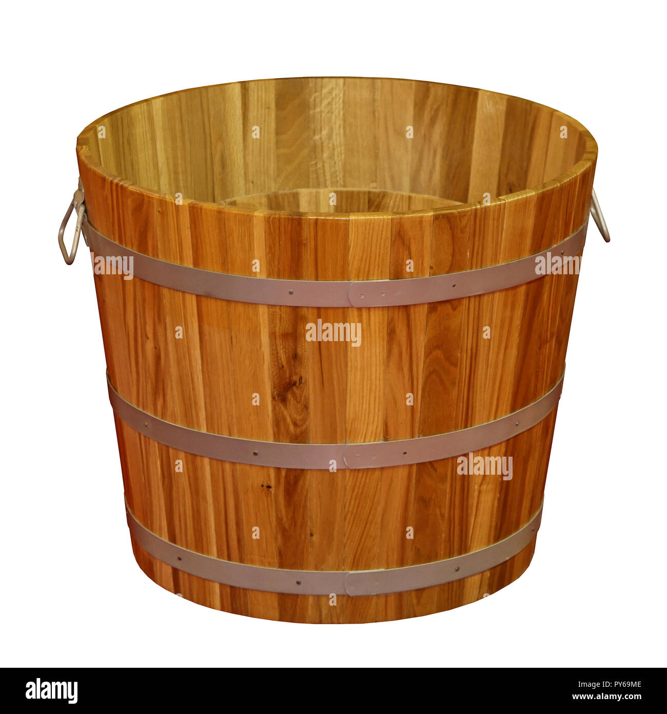 Retro wooden bucket isolated with clipping path included Stock Photo ...