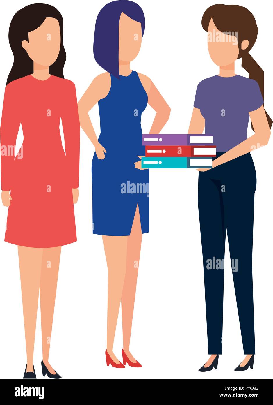 Elegant Businesswomen Avatars Characters Vector Illustration Design Stock Vector Image And Art Alamy