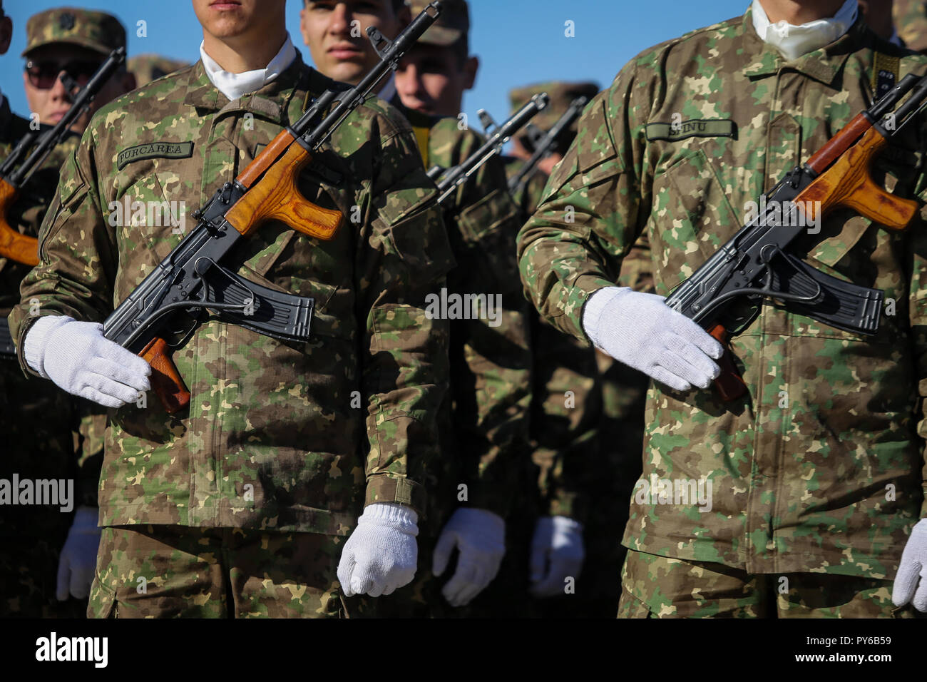 BUCHAREST, ROMANIA - October 25, 2018: Romanian special forces soldiers ...