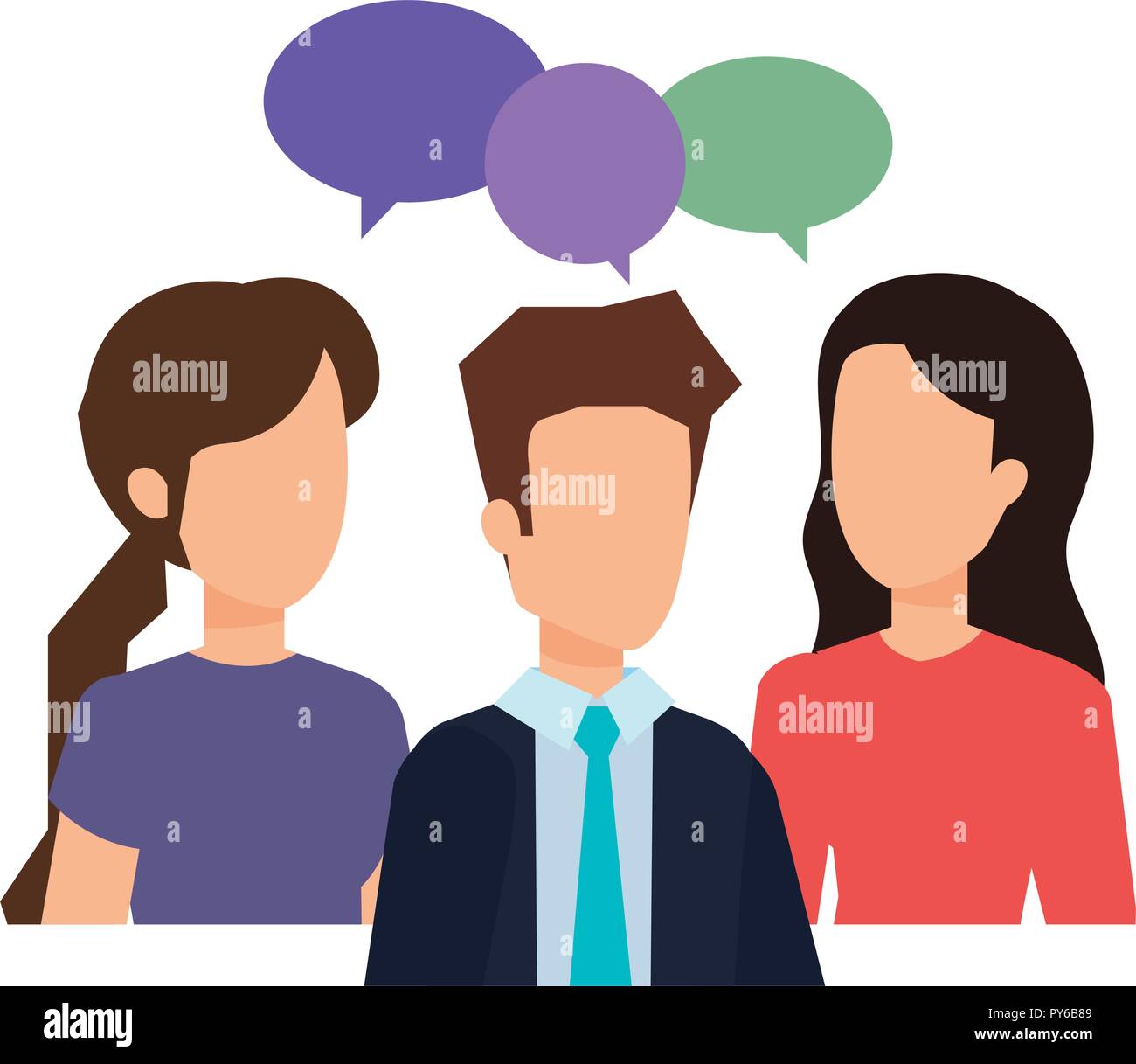 elegant business people talking characters vector illustration design ...