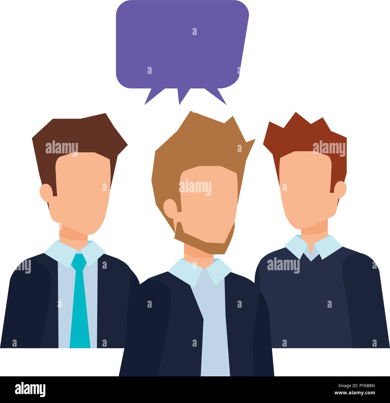 elegant businessmen talking characters vector illustration design Stock ...