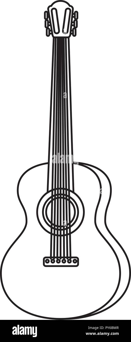 mexican guitarron instrument icon vector illustration design Stock ...