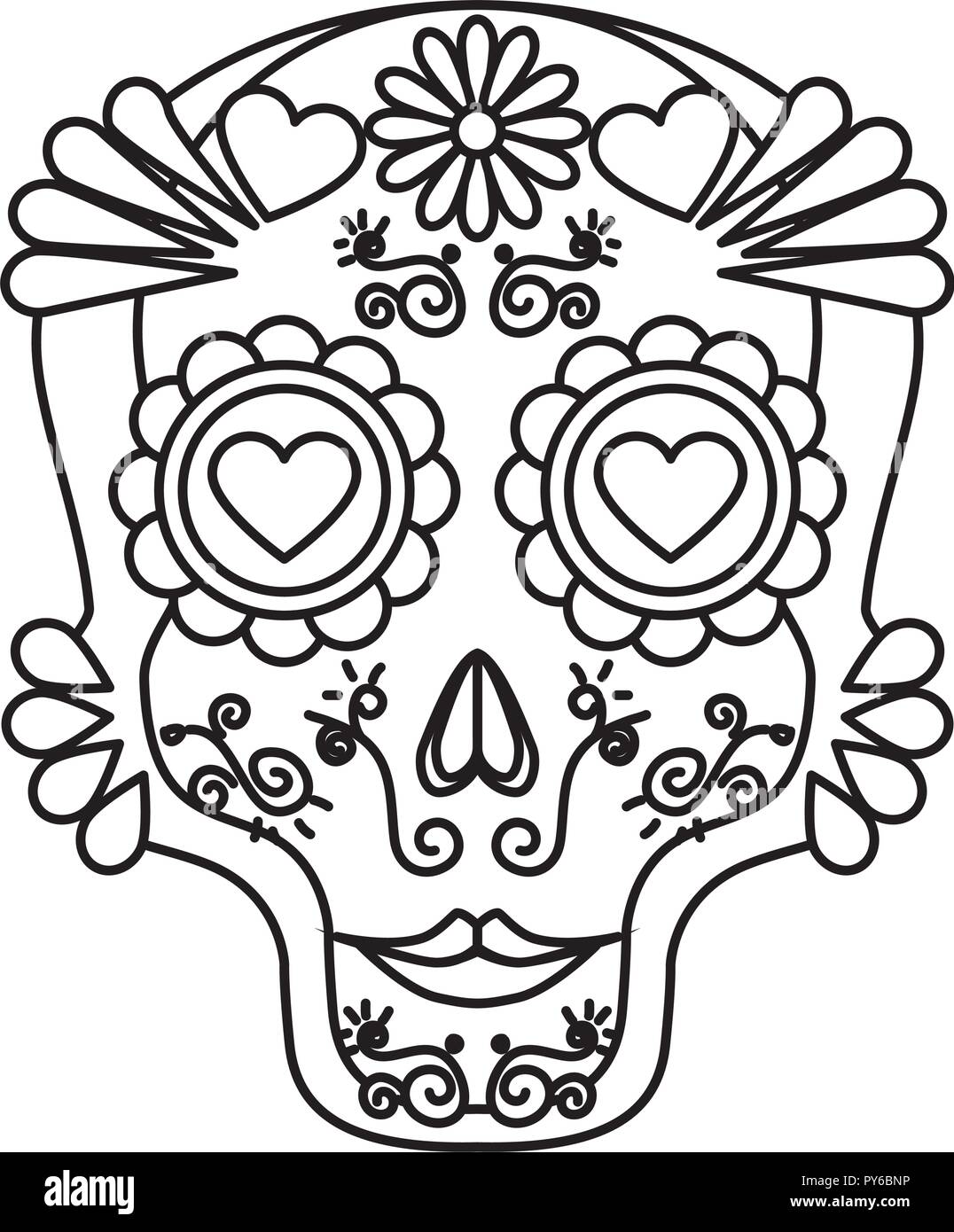 mask of the santa death vector illustration design Stock Vector Image ...