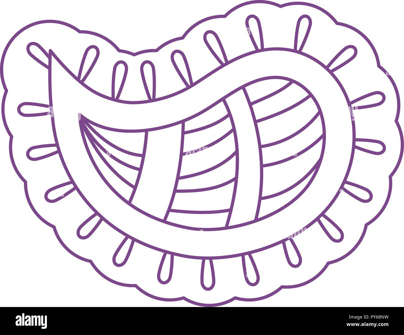 lace buta icon over white background, colorful design, vector ...