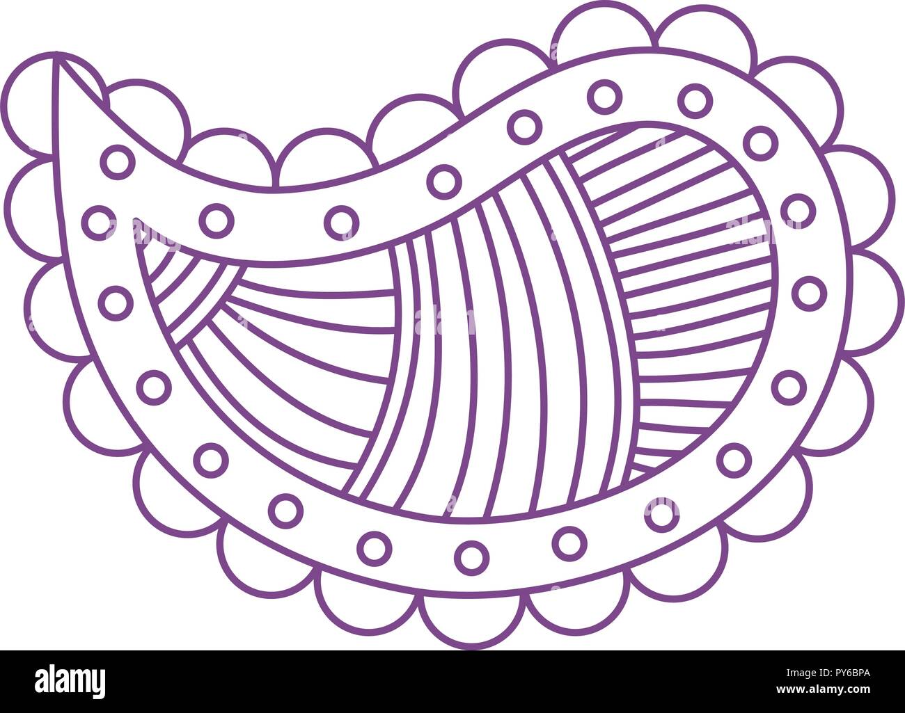 lace buta icon over white background, colorful design, vector ...