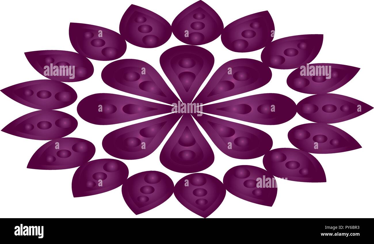 Mandala Icon Over White Background Vector Illustration Stock Vector