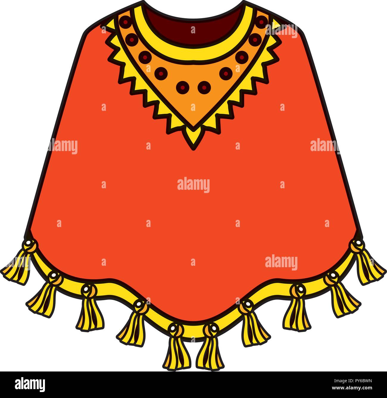Poncho isolated Stock Vector Images - Alamy