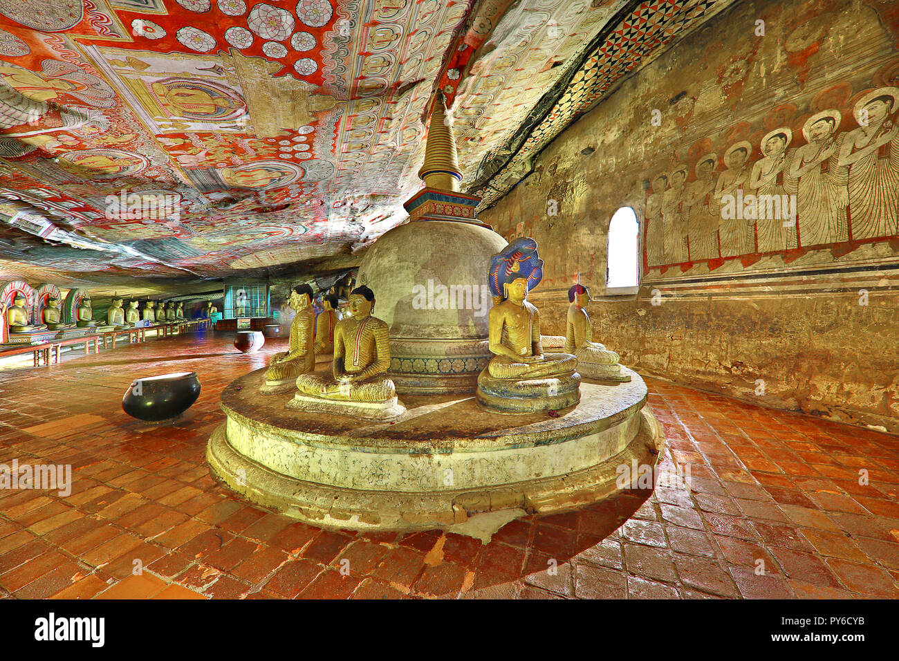Historical Dambulla cave temple, in Dambulla, Sri Lanka Stock Photo - Alamy