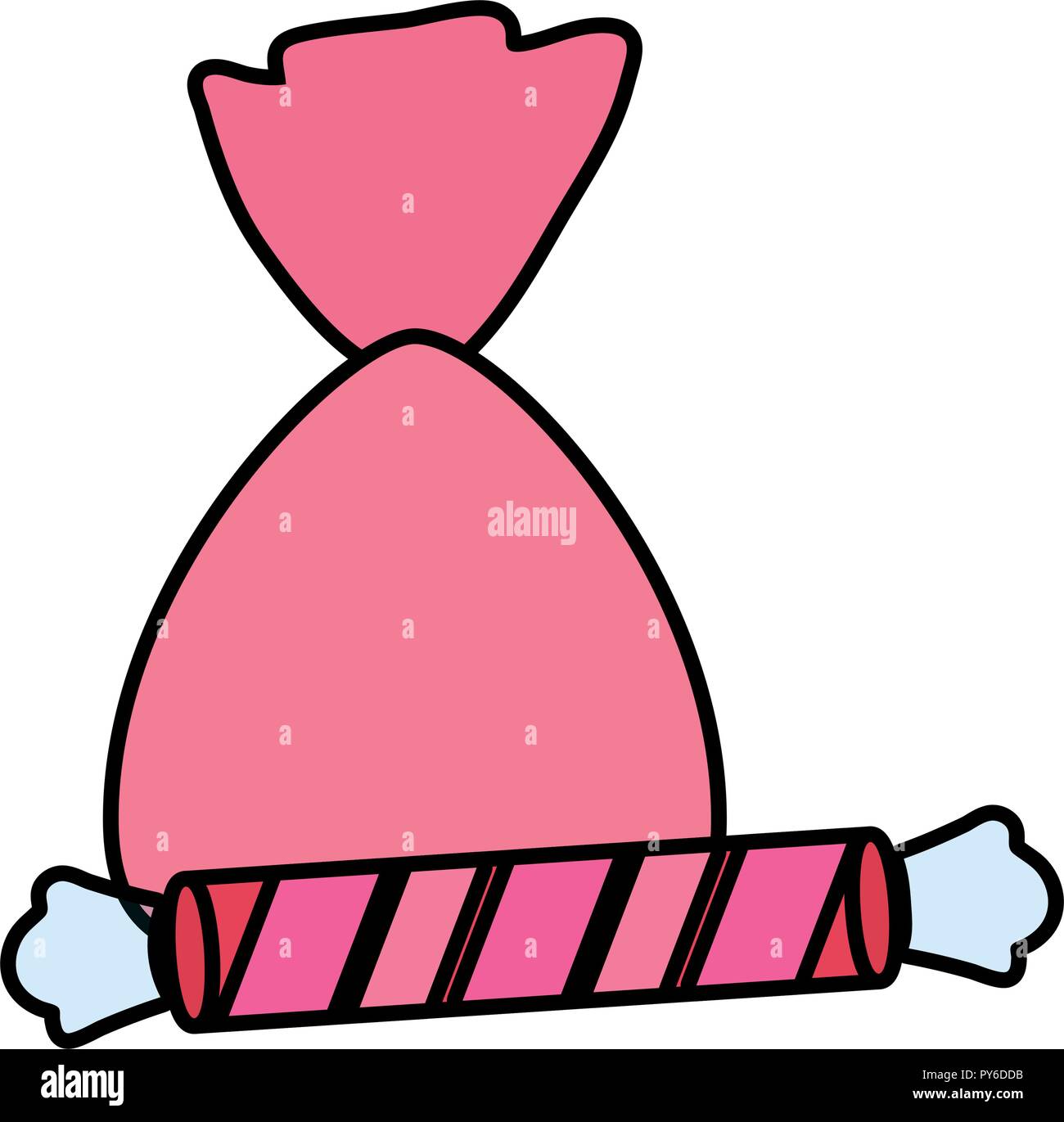 candy bag and stick icon over background, vector illustration Stock ...