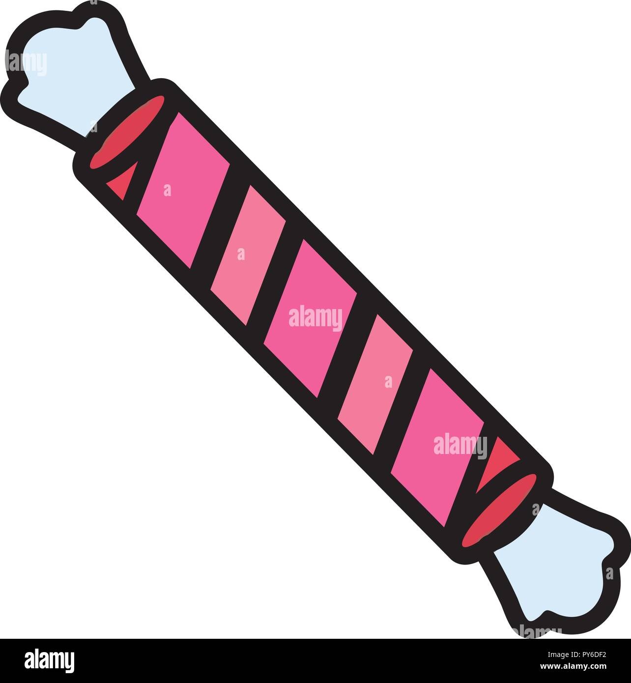 candy stick icon over white background, colorful design. vector ...