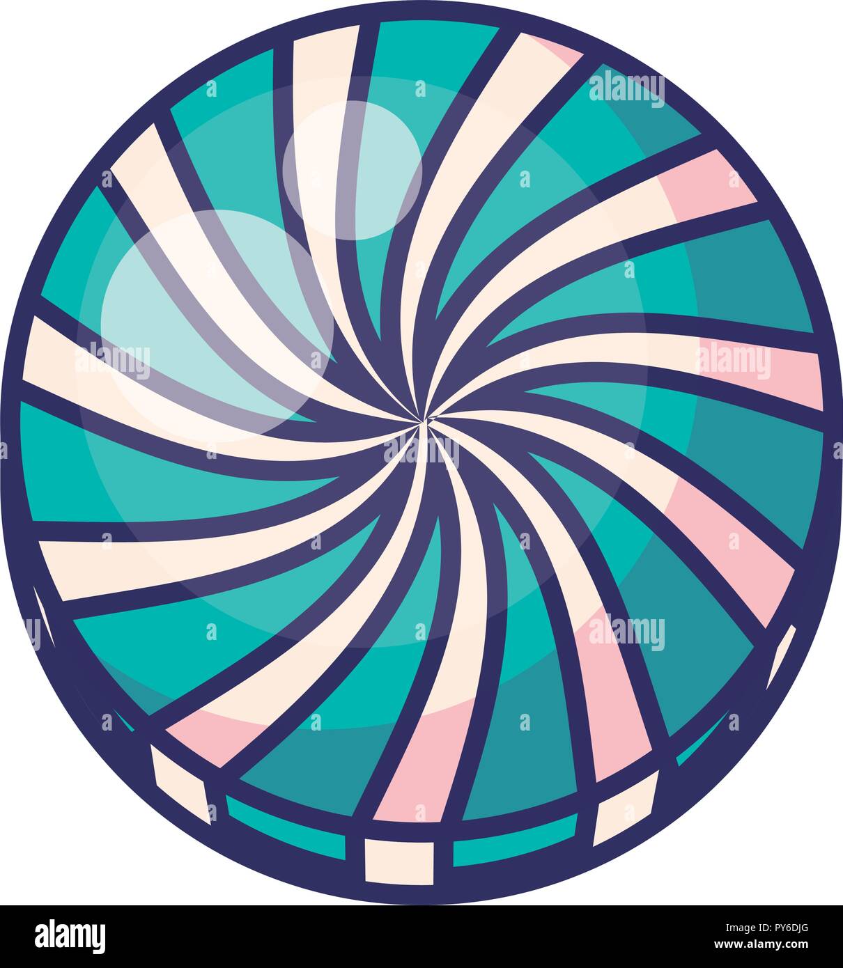 round candy icon over white background, vector illustration Stock ...