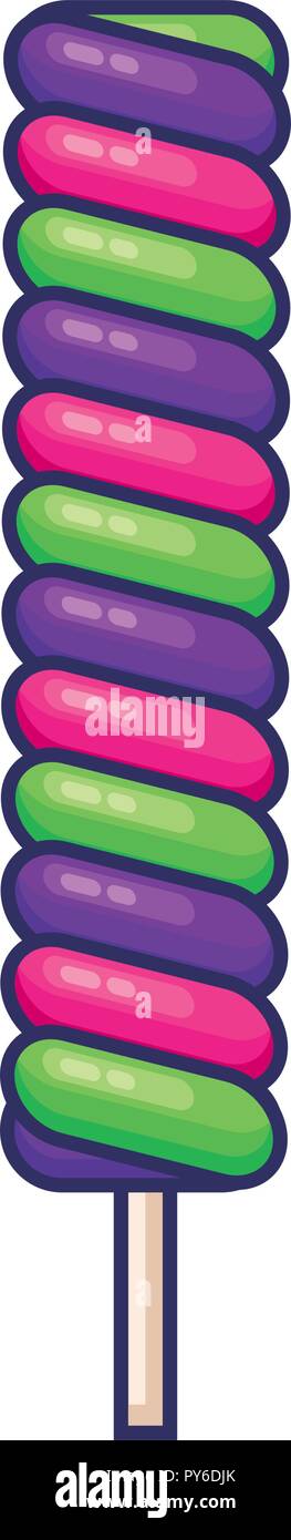 candy stick icon over white background, vector illustration Stock ...