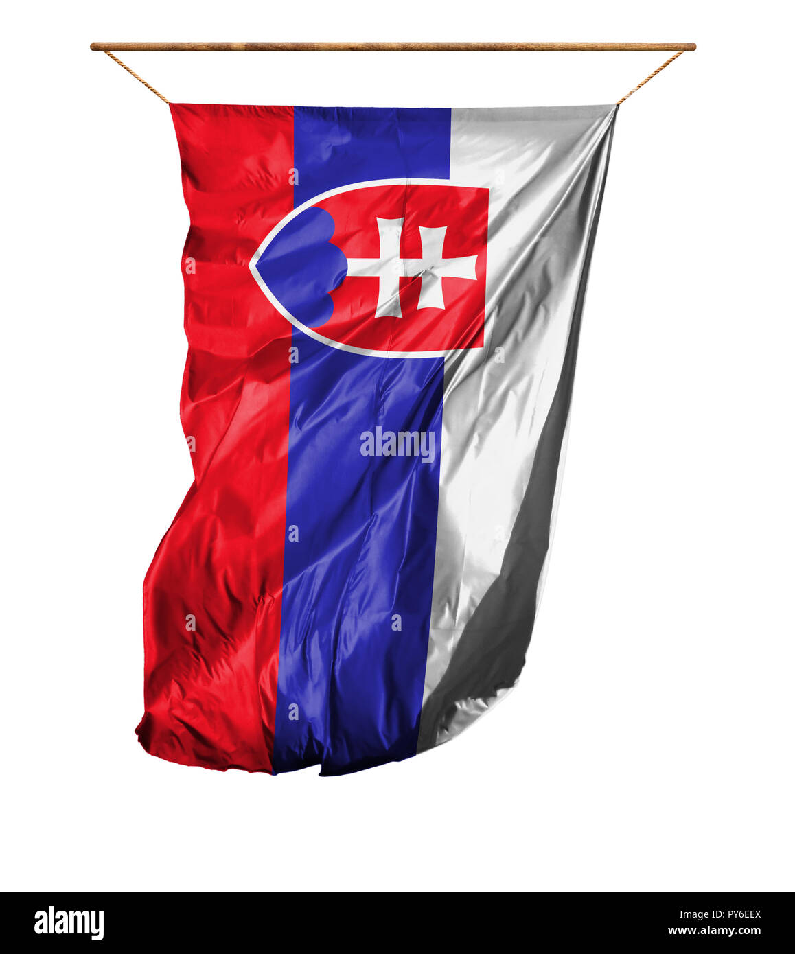 Flag of Slovakia. Vertical flag.Isolated on a white background Stock ...