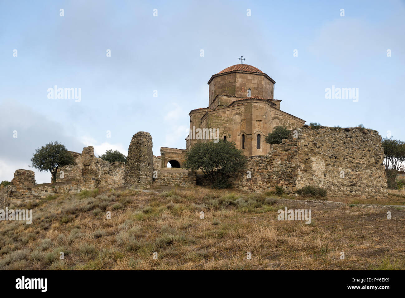 Ancient Jvari Monastery, 6th century, on the mountain near Mtskheta ...