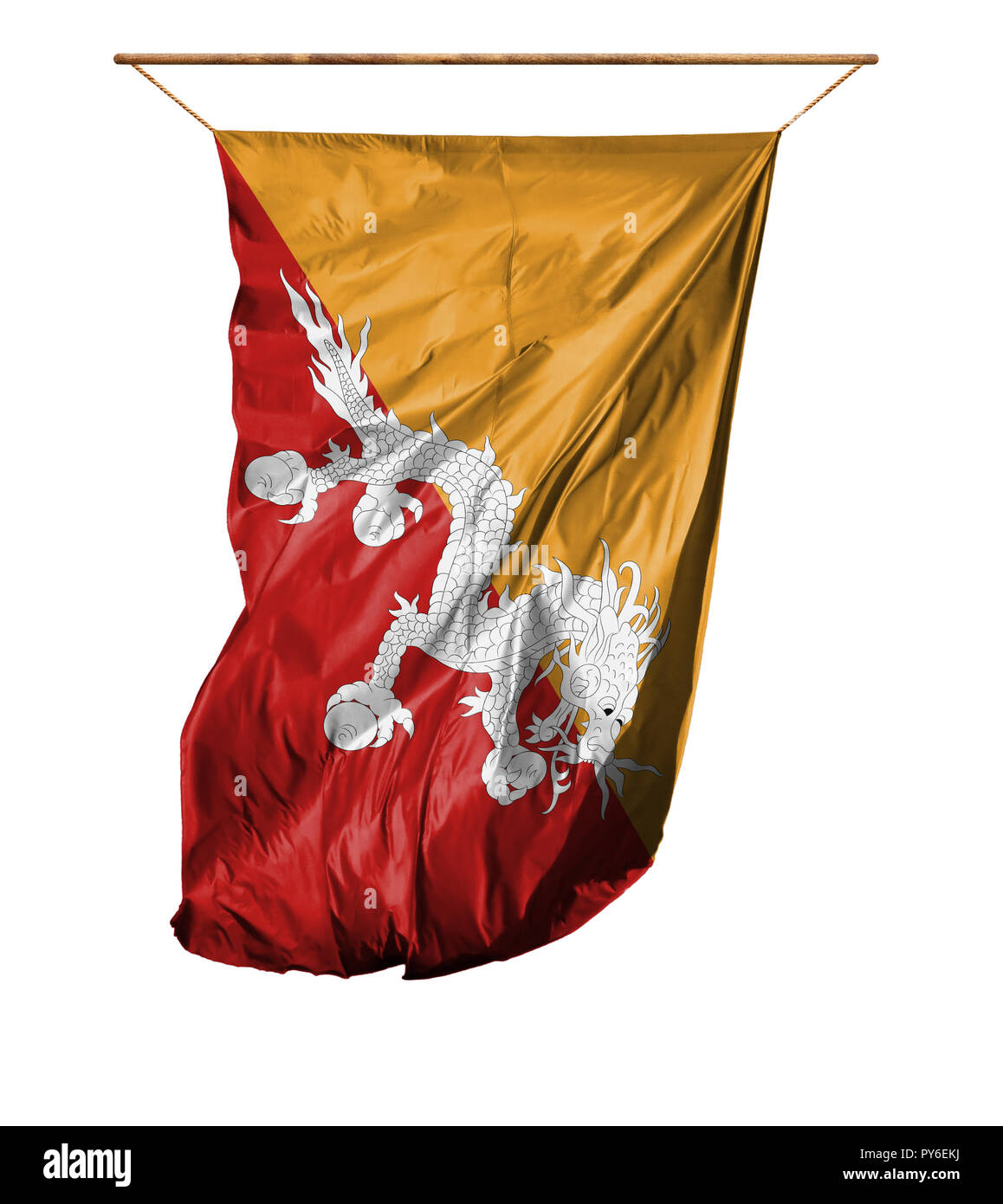 Flag of Butane. Vertical flag.Isolated on a white background Stock ...