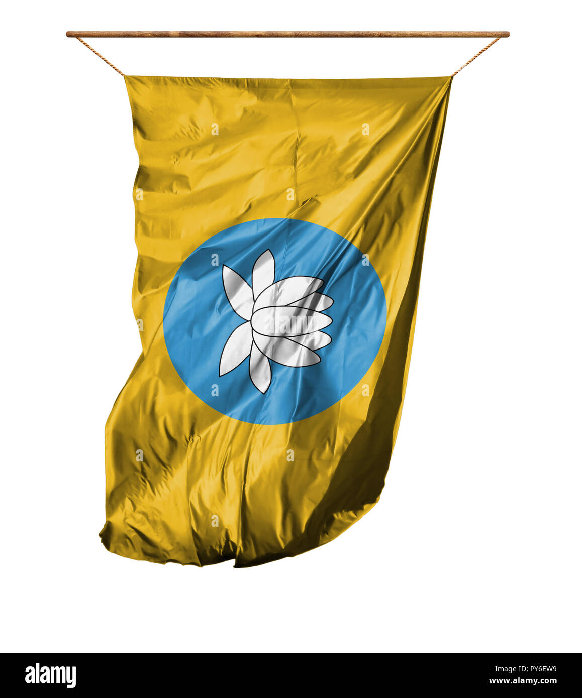 Flag of Kalmykia. Vertical flag.Isolated on a white background Stock ...