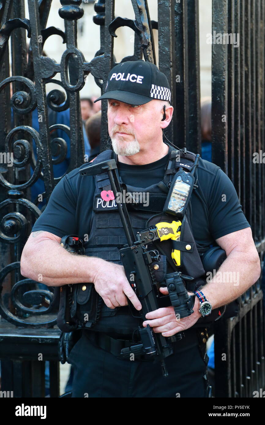 Armed policeman 10 downing street hi-res stock photography and images ...