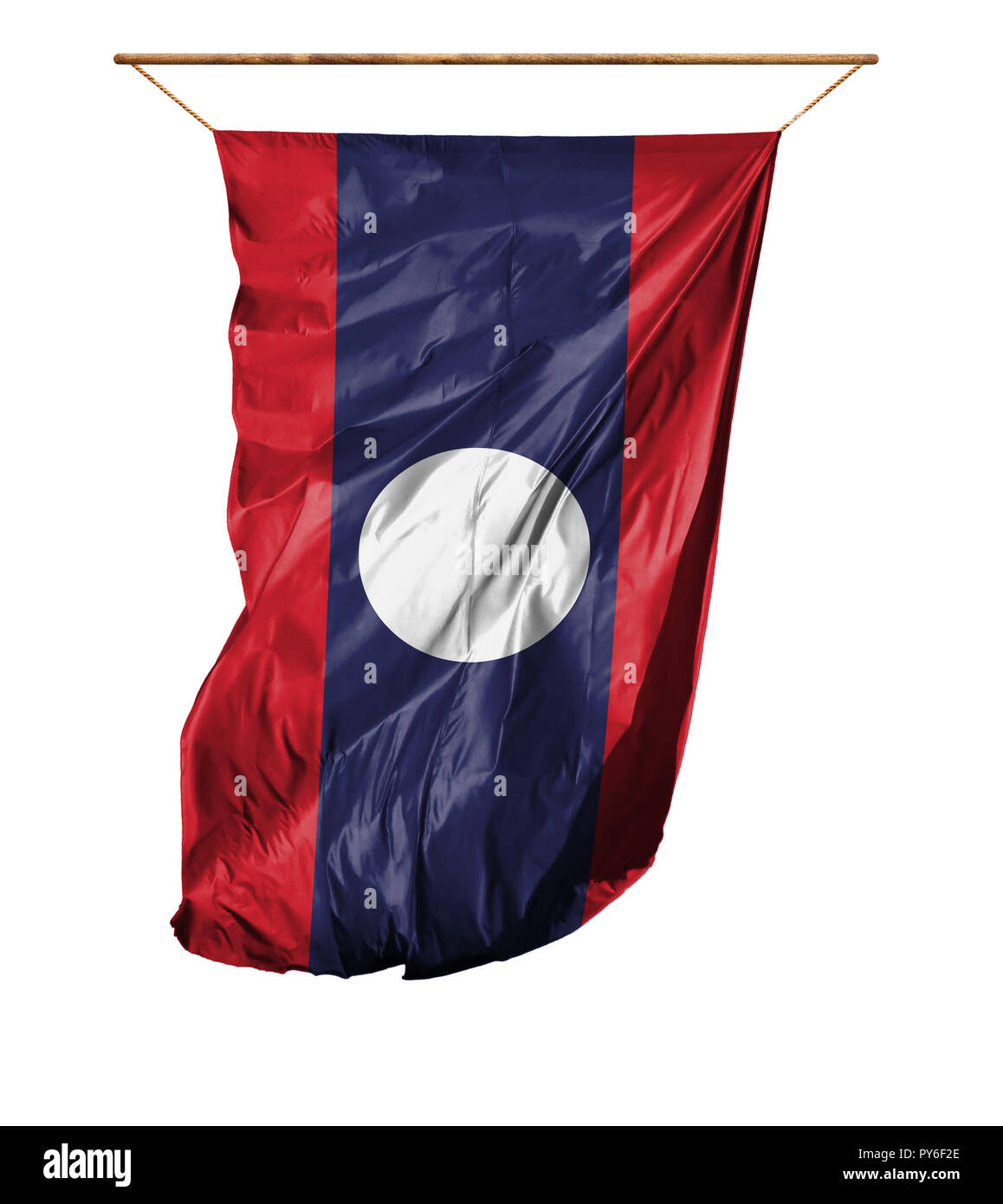 Flag of Laos. Vertical flag.Isolated on a white background Stock Photo ...